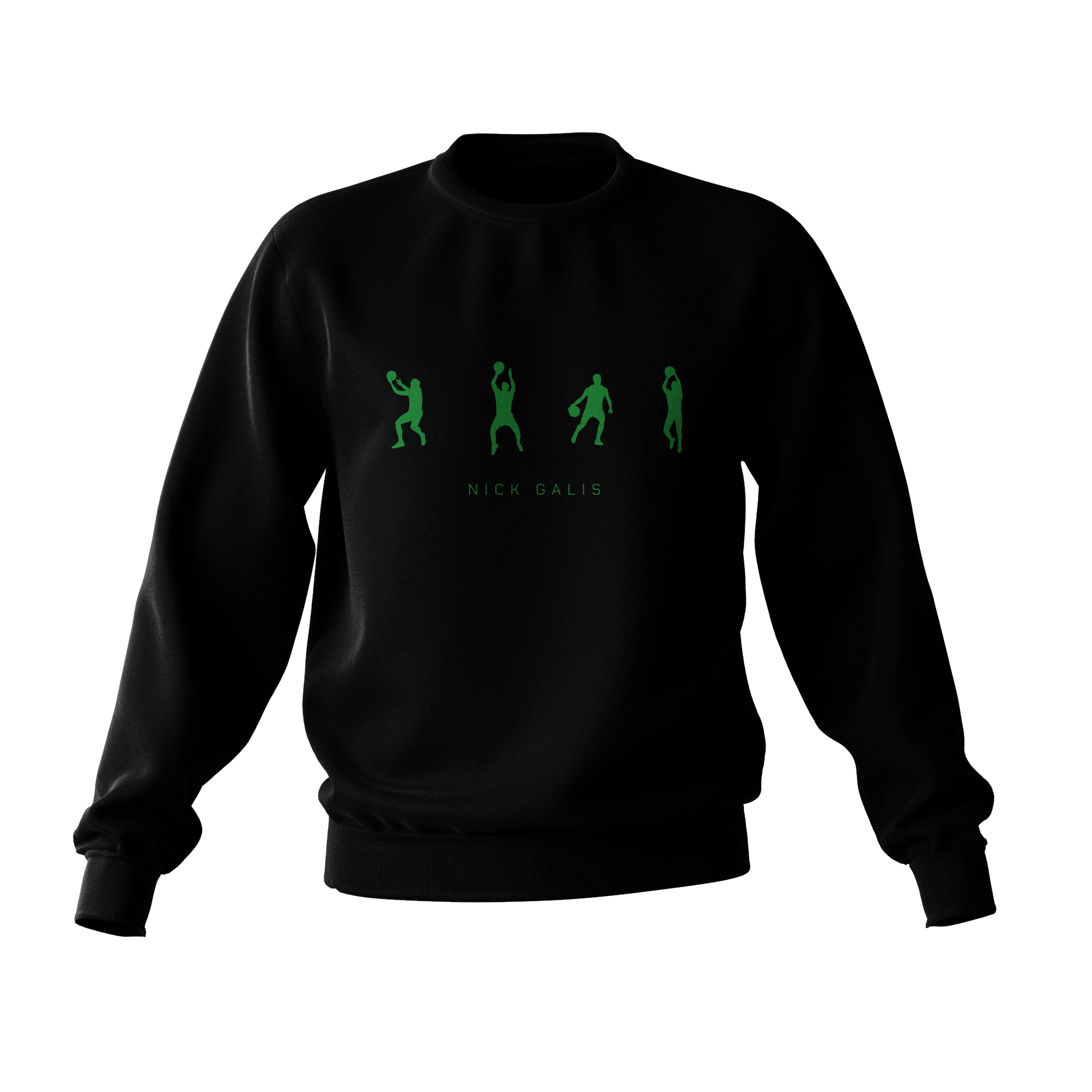 4 Figures Sweatshirt Black /Green - Nick Galis Official Website ...