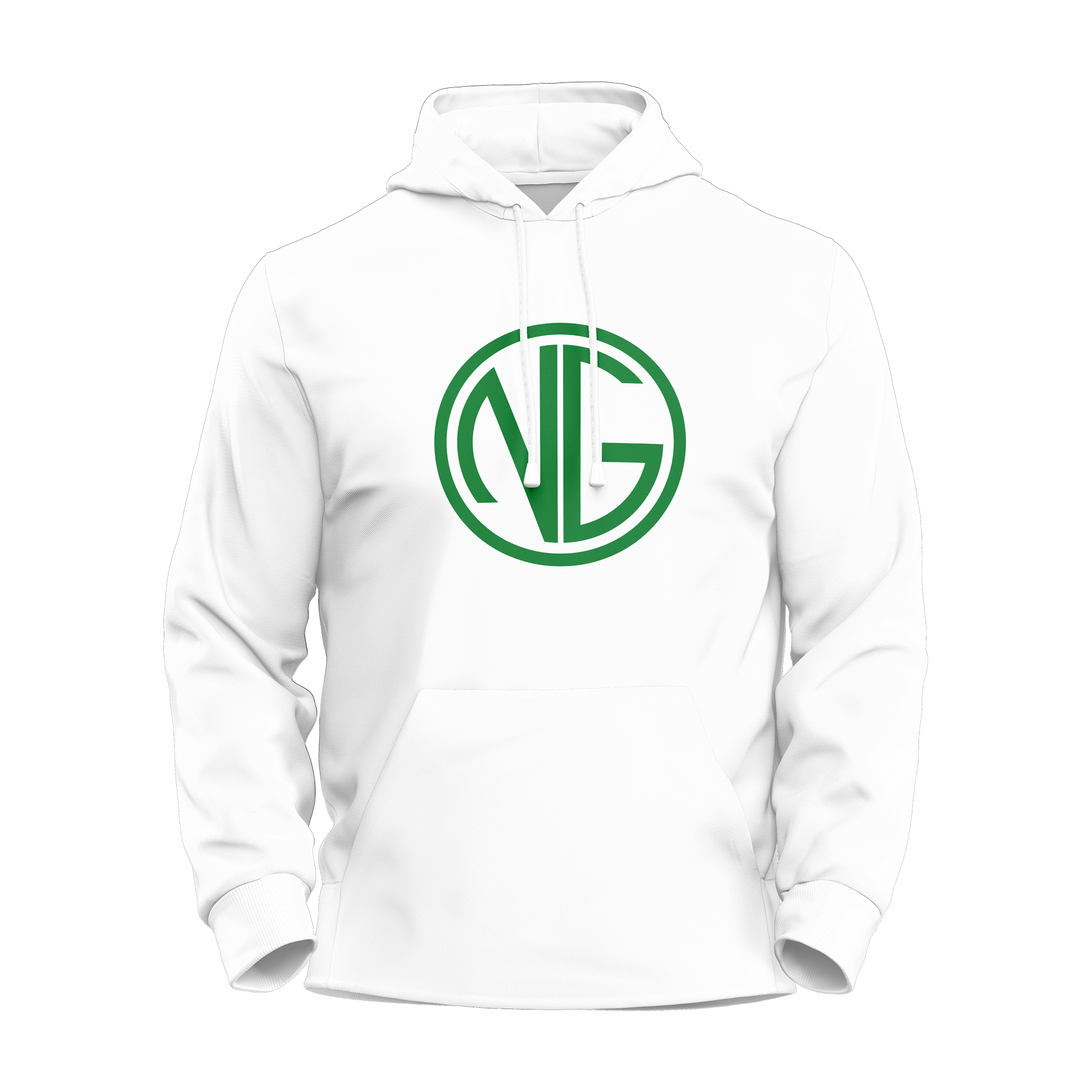 Premium Hoodie NG White/Green - Nick Galis Official Website - NickGalis.com