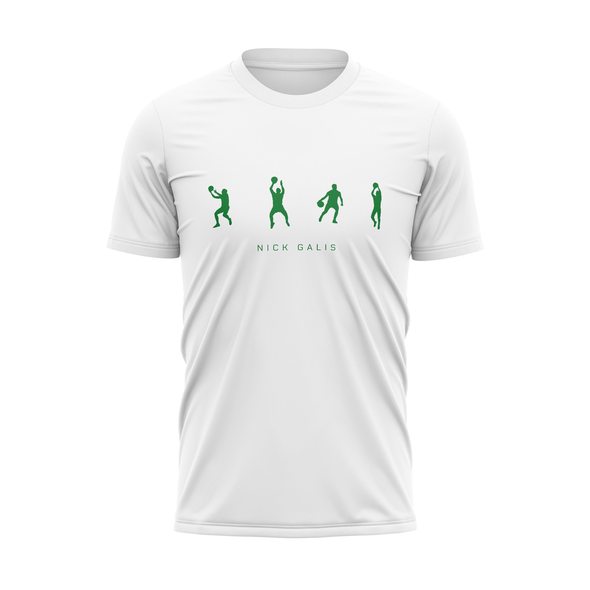 T-shirt Nick Galis 4 Figures White/Green - Nick Galis Official Website ...